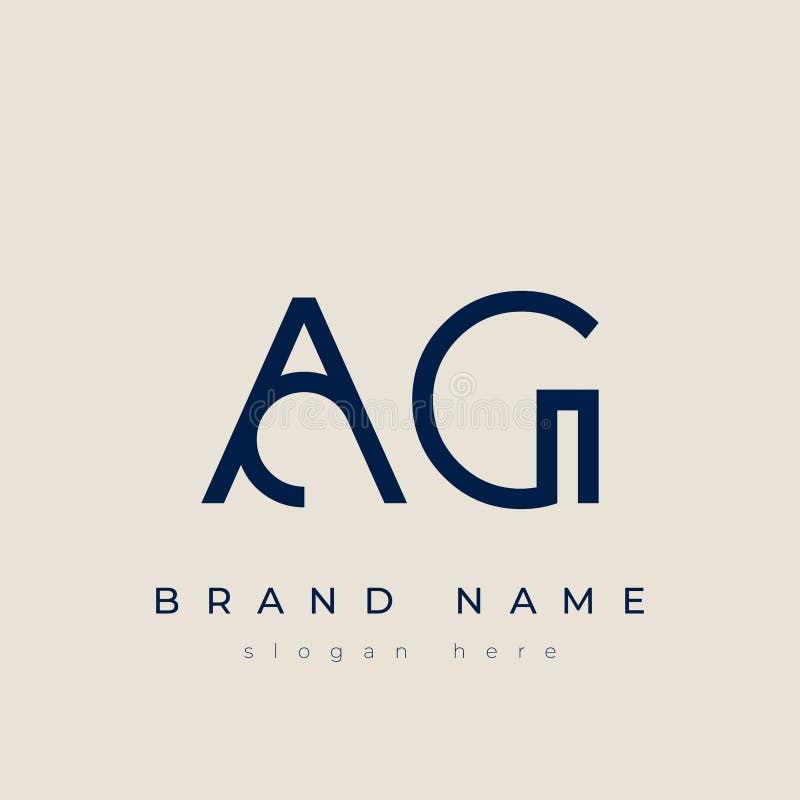 AG Abstract Letters Logo Monogram Stock Vector - Illustration of symbol ...