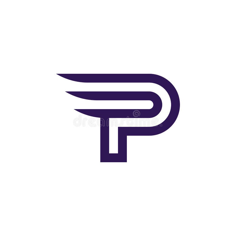 Abstract Letters P Monogram Logo Template Stock Vector - Illustration ...