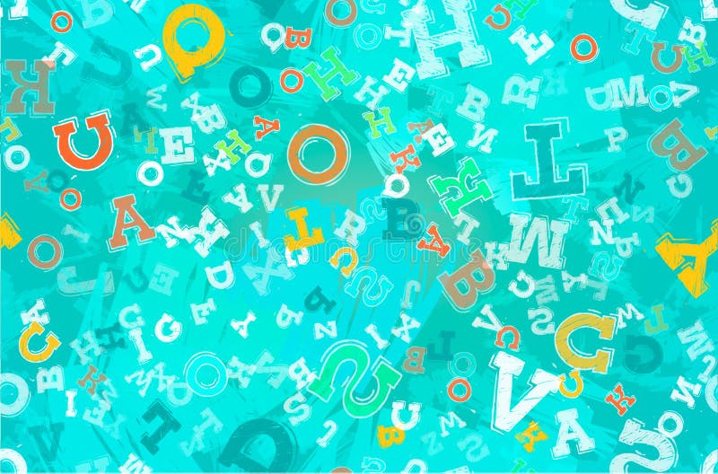 Abstract letters pattern stock vector. Illustration of wall - 97589930