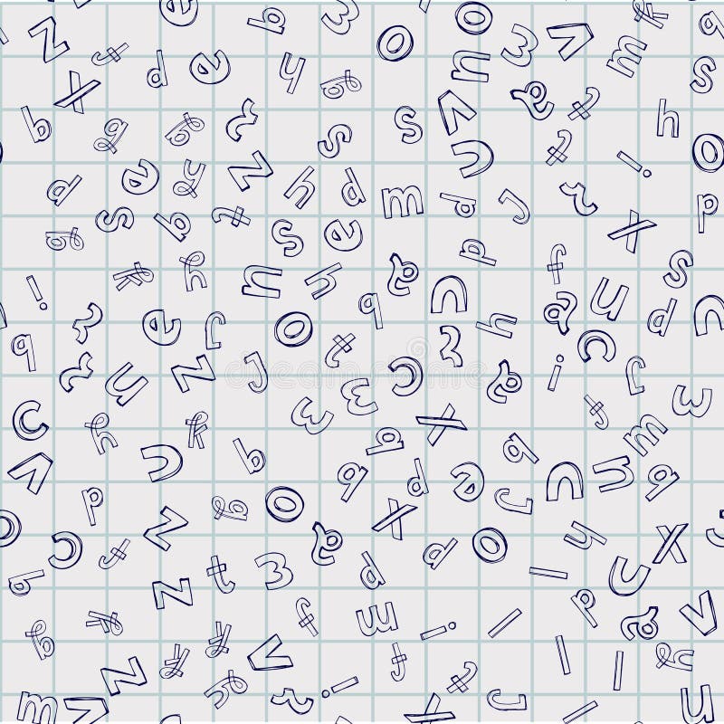 Abstract Letters Seamless Pattern Alphabet Words ABC Stock Vector ...