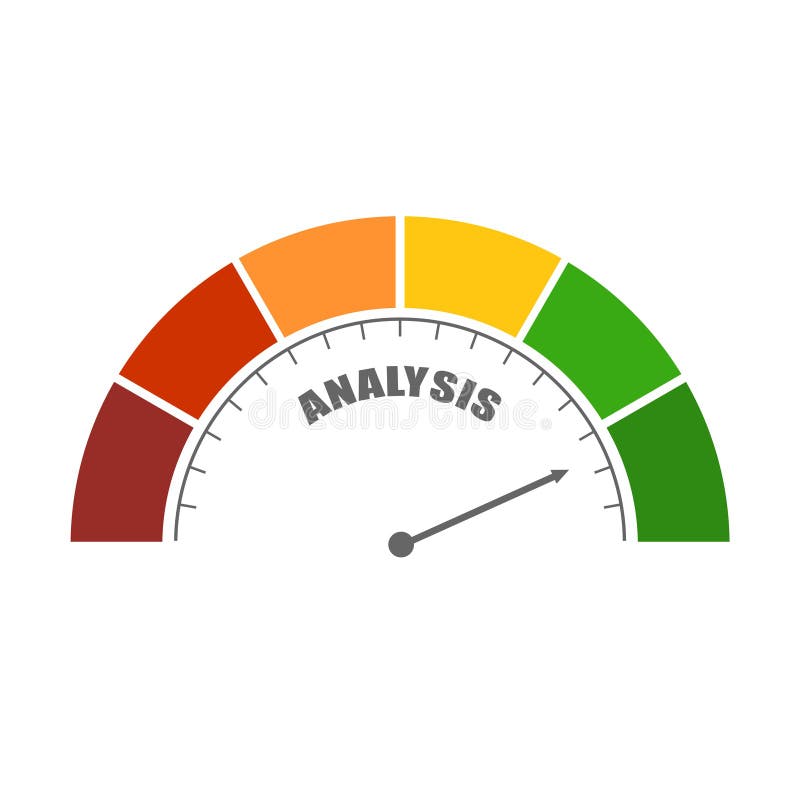 Analysis Measuring Device with Arrow and Scale. Stock Vector ...