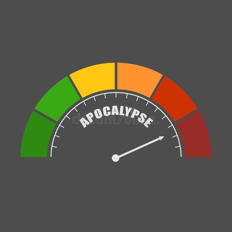 Apocalypse Measuring Device with Arrow and Scale. Stock Vector ...