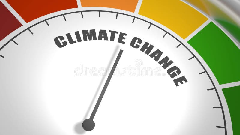 Climate Change Measuring Device with Arrow and Scale. Stock Footage ...