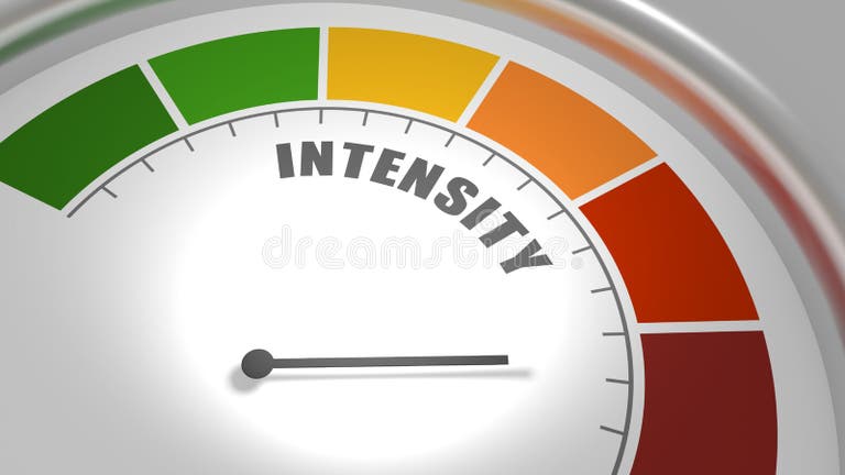 Intensity Measuring Device with Arrow and Scale. 3D Render Stock ...