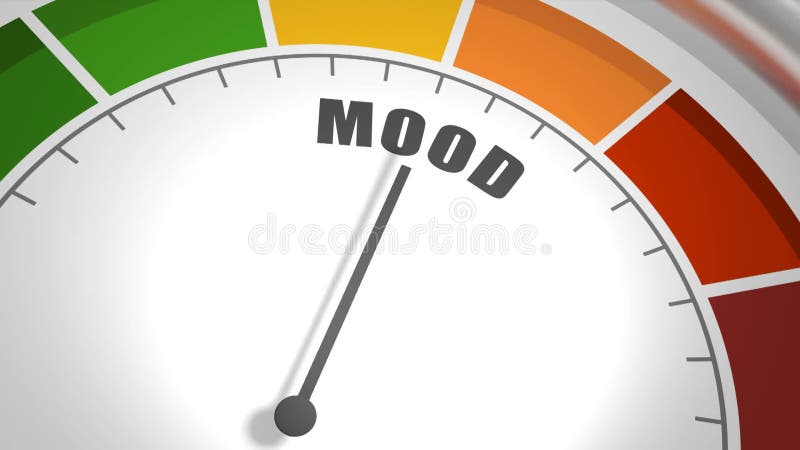Mood Measuring Device with Neon Shine Scale. 3D Render Stock Video ...