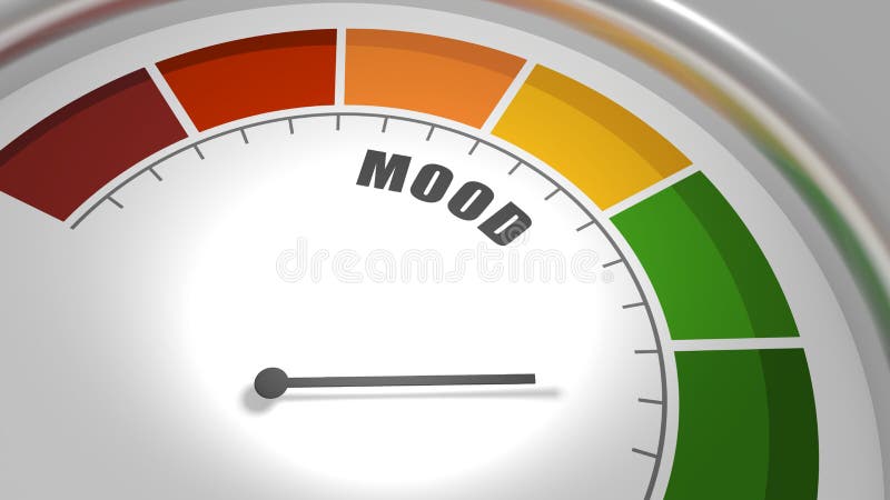 Mood Measuring Device with Arrow and Scale. 3D Render Stock ...