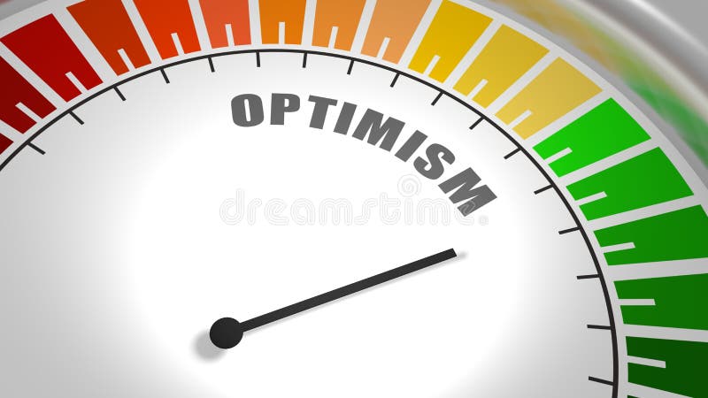 Optimism Measuring Device with Arrow and Scale. Stock Illustration ...