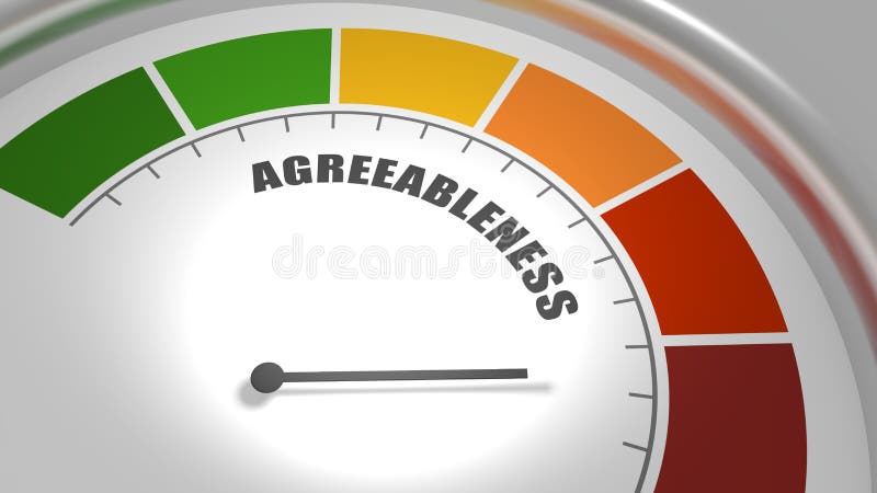 Personality Trait of Agreeableness Measuring Device with Arrow and ...