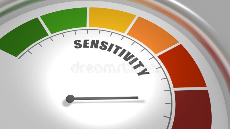 Sensitivity Measuring Device with Arrow and Scale. 3D Render Stock ...
