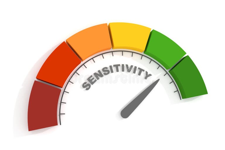 Sensitivity Measuring Device with Arrow and Scale. 3D Render Stock ...