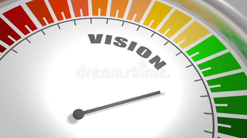 Vision Measuring Device with Arrow and Scale. Stock Illustration ...