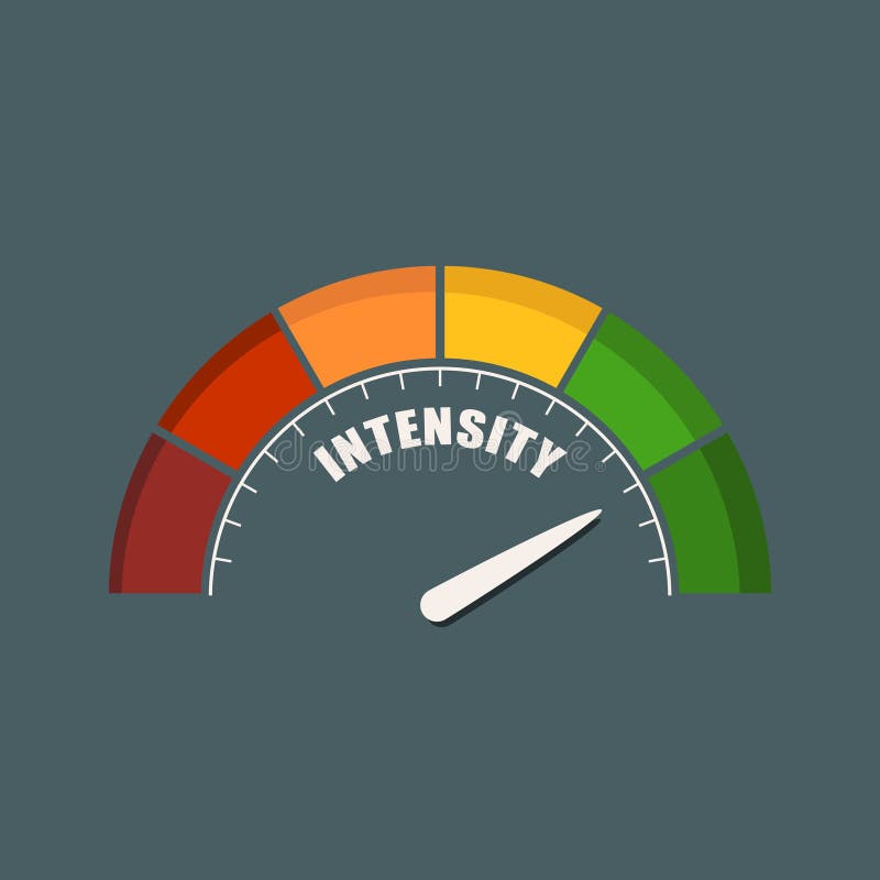 Intensity Measuring Device with Arrow and Scale. Stock Vector ...