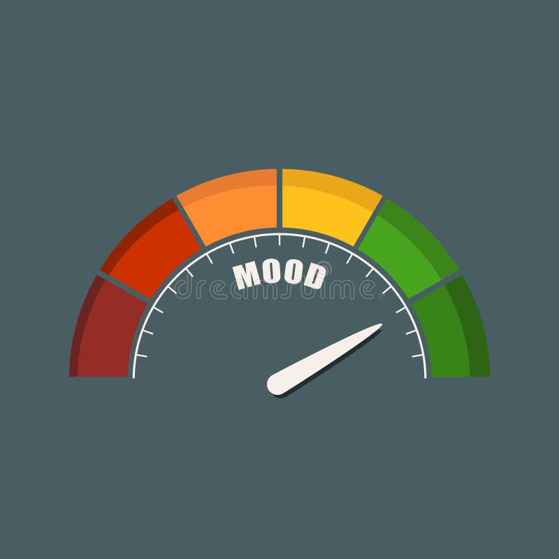 Mood Measuring Device with Arrow and Scale. Stock Vector - Illustration ...