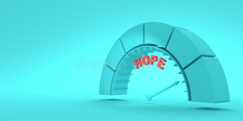 Hope Measuring Device with Arrow and Scale. 3D Render Stock ...