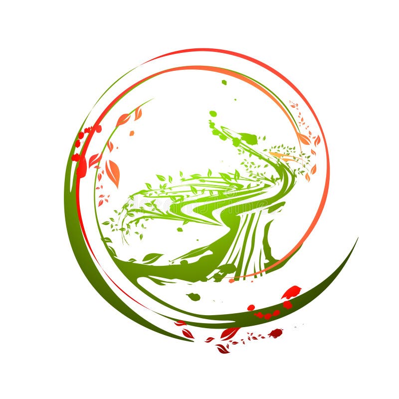 Abstract Life Time Tree stock vector. Illustration of natural - 74026783