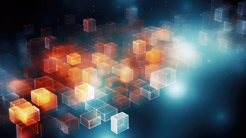 Abstract Light Background with Cubes, Abstract Illustration Stock ...