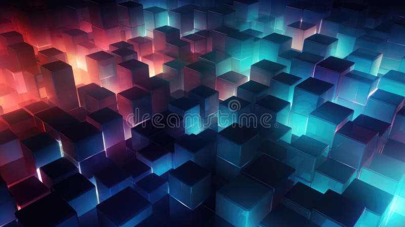 Abstract Light Background with Cubes, Abstract Illustration Stock ...