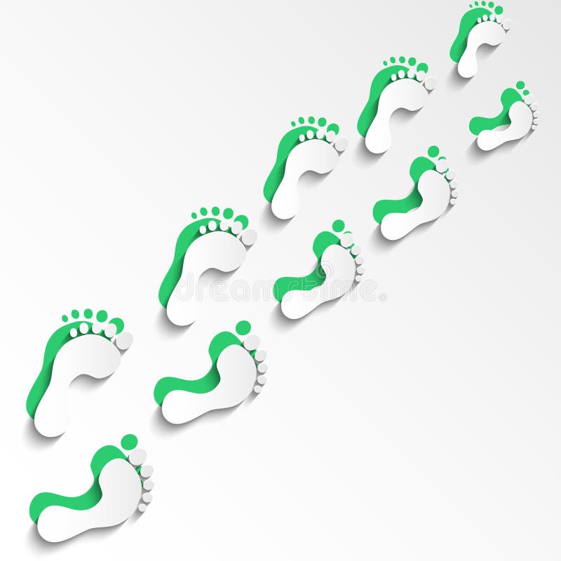 Abstract Light Background with Prints of a Human Foot. Stock Vector ...