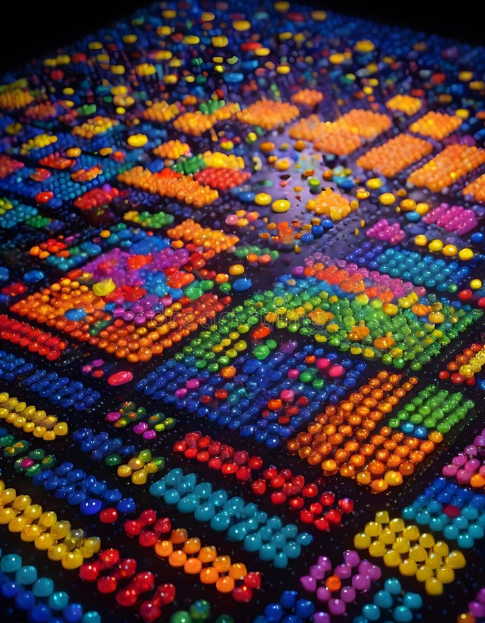 Abstract Light Bead Composition Stock Image - Image of artwork ...