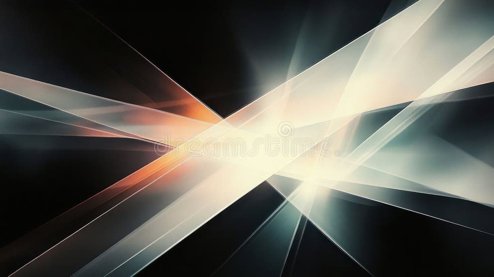 Abstract Light Beams Intersecting in a Dynamic Composition, Creating a ...