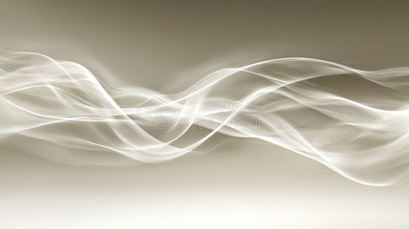 Abstract Light Beige Background with Flowing White Smoke Stock Image ...