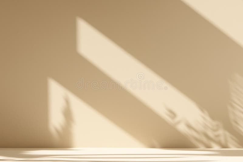 Abstract Beige Studio Wall Background for Product Presentation. Empty ...