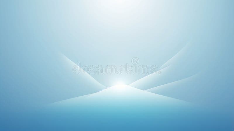 Abstract Light Blue Background with Converging Lines and a Bright ...