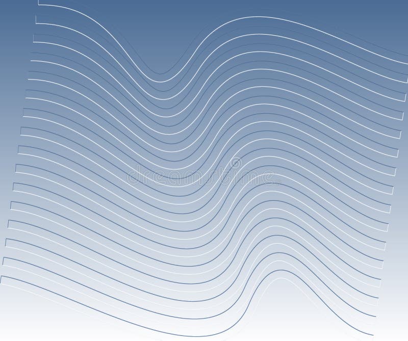 Abstract Blue Background with Curved Lined Lines Stock Illustration ...