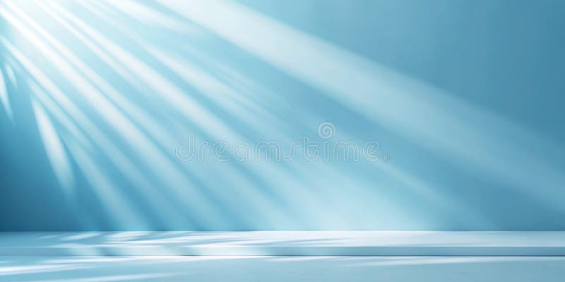 Abstract Light Blue Background for Product Presentation with Sun ...
