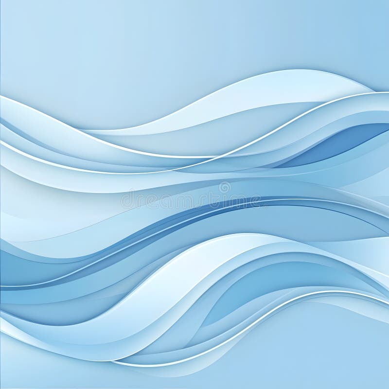 Abstract Light Blue Background with Wavy Lines. Stock Image - Image of ...