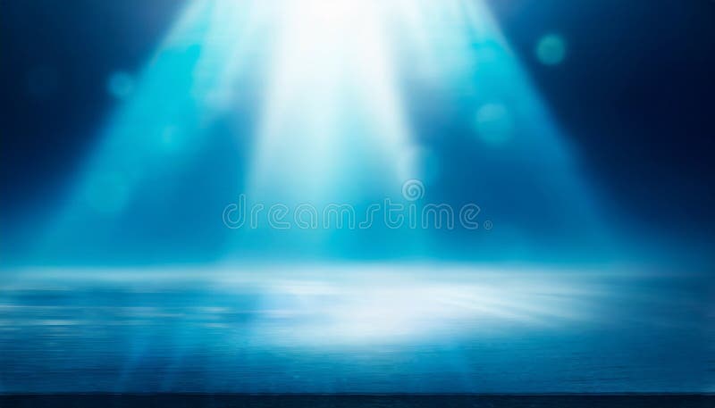 Abstract Light Blue Blurred Background with Beautiful Lighting Spots ...
