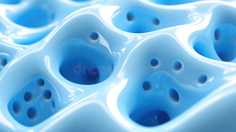 Abstract Light Blue Cellular Structure Stock Illustration ...