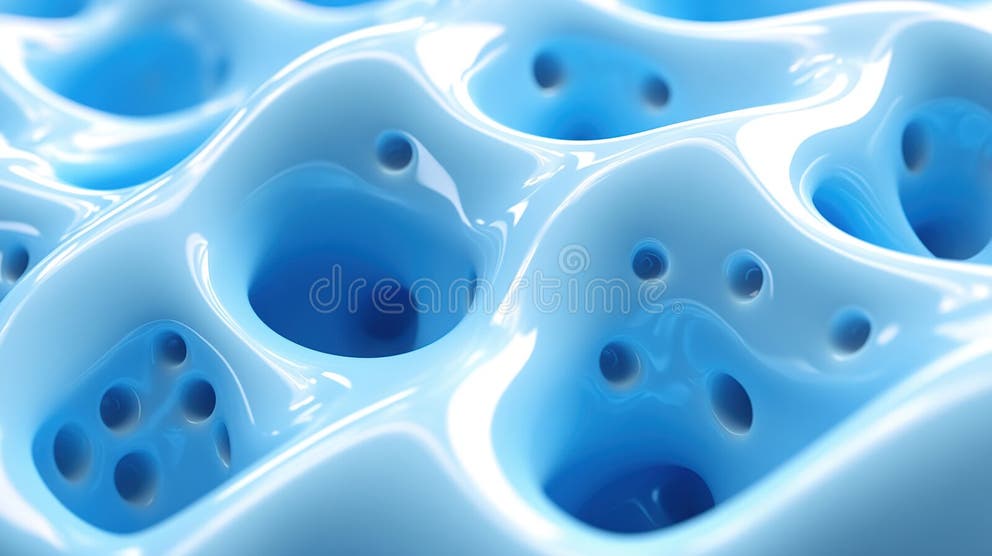 Abstract Light Blue Cellular Structure Stock Illustration ...