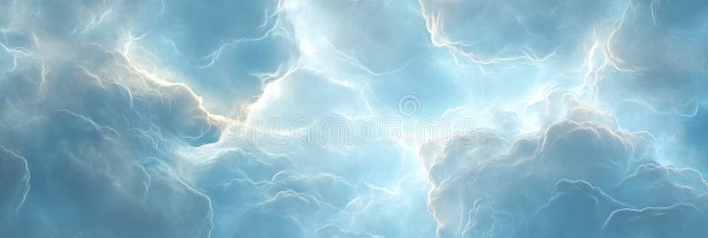 Abstract Light Blue Clouds Background, Glowing Sky Texture, Heaven ...