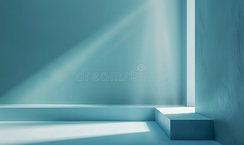 Abstract Light Blue Room Background Stock Illustration - Illustration ...