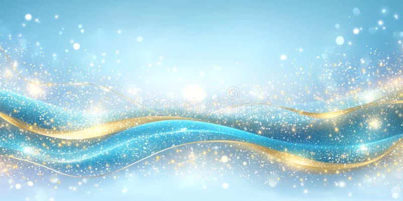 Abstract Light Blue Festive Background with a Glimmering, Sparkling ...