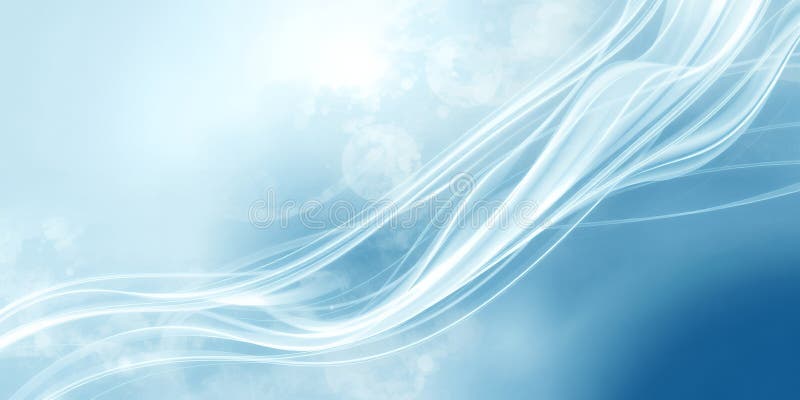 Abstract Light Blue Flowing Waves Background Stock Illustration ...
