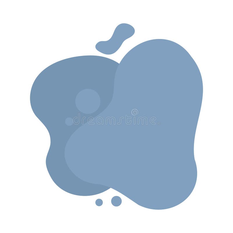 Abstract Light Blue Fluid Blob Shape Icon Stock Illustration ...