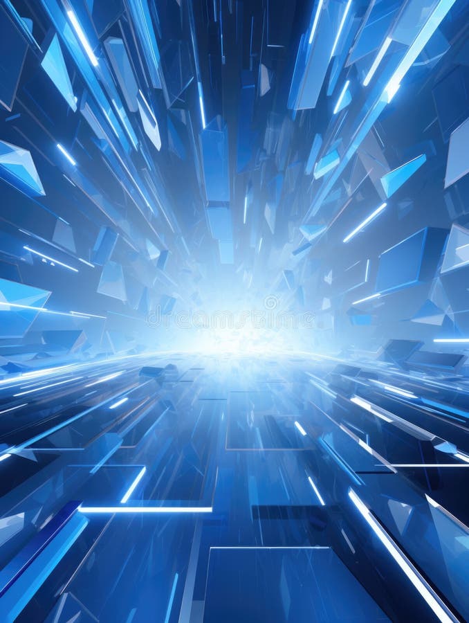 Abstract Light Blue Futuristic Background, Abstract Illustration Stock ...