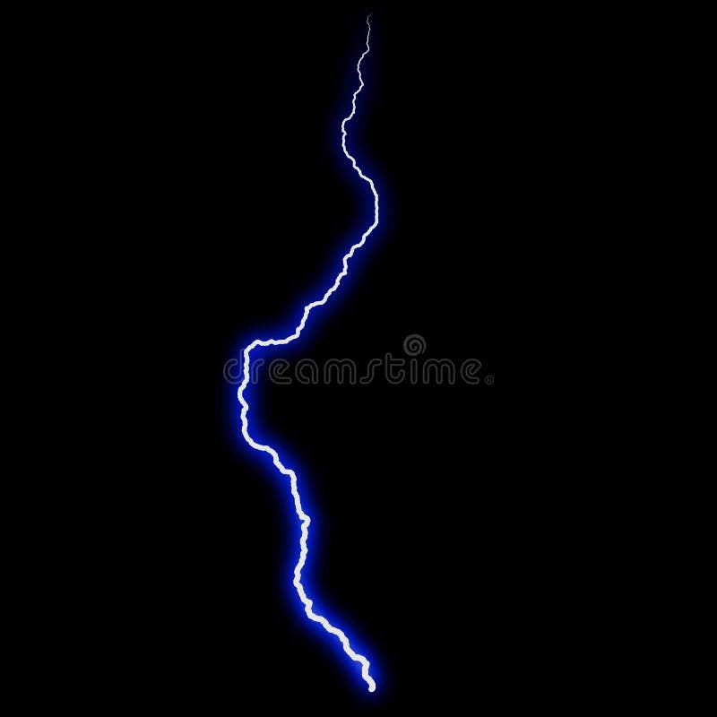 Abstract Light Blue Lighting Natural Thunder Realistic Magic Overlay ...