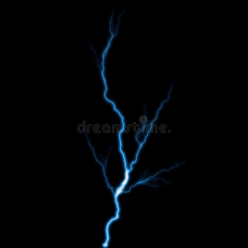 Abstract Light Blue Lighting Natural Thunder Realistic Magic Overlay ...