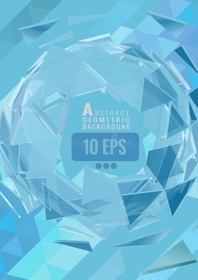 Blue Shatter Polygonal Background Stock Vector - Illustration of cyber ...