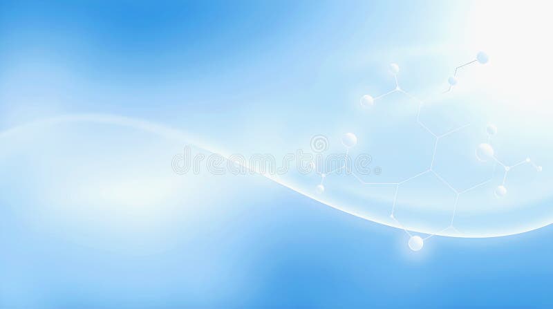 Elegant Light Blue Molecular Structure Background for Scientific ...