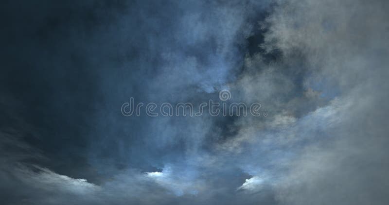 Abstract Light Blue Sky and Dark Clouds Shining Starry Surface Aerial ...