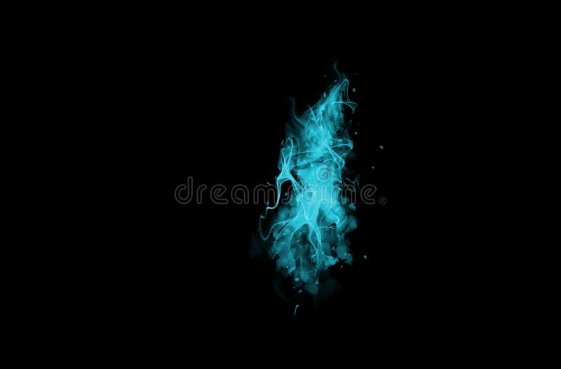 Abstract Light Blue Smoke Steam Flow Realistic Dust Overlay Beam Fire ...