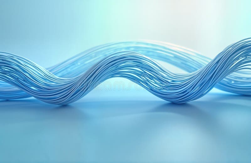 Abstract Light Blue Spiral Pattern Made of Multiple Interconnected ...