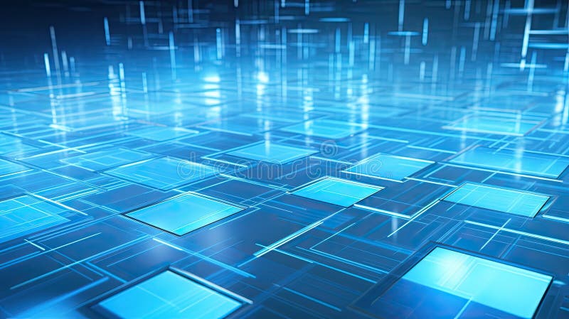 Abstract Light Blue Tech Background Stock Illustration - Illustration ...