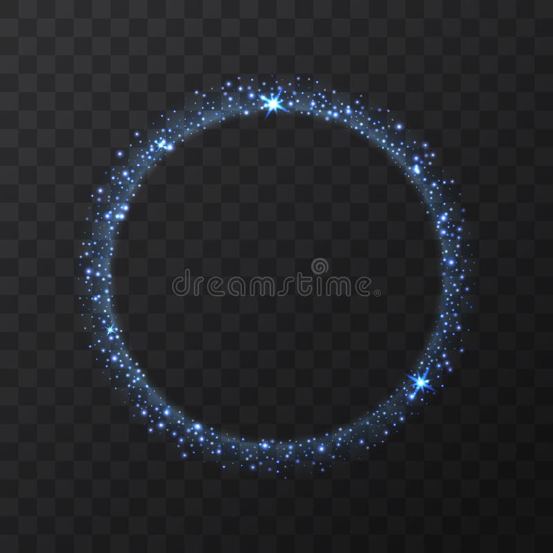 Abstract Light Blue Vector Circle on Transparent Background. Round ...