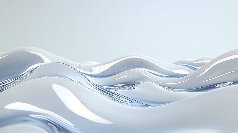 Abstract Light Blue Water Waves on a Soft Background Stock Illustration ...