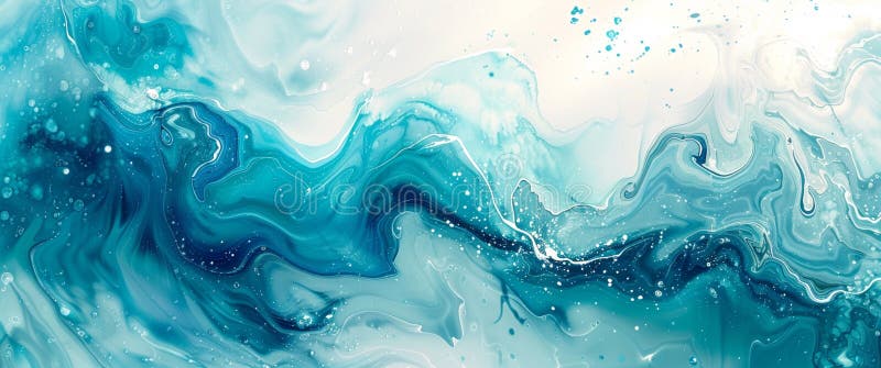 Abstract Light Blue Watercolor Flowing Texture Pattern Generated by AI ...